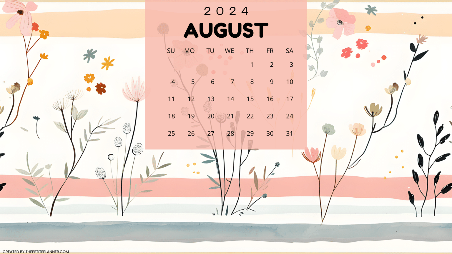 Free August Wallpaper (Desktop)