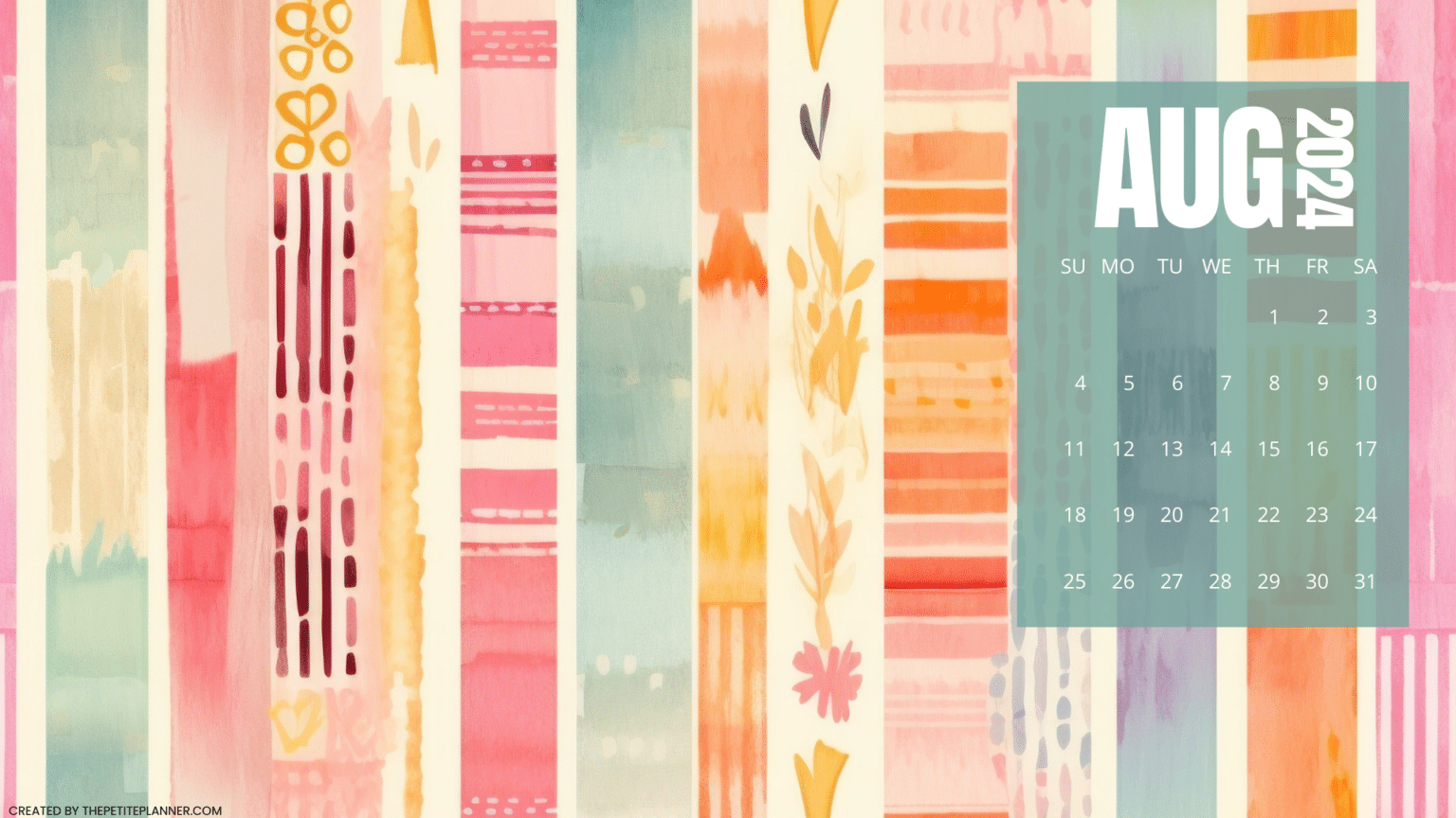 Free August Wallpaper (Desktop)