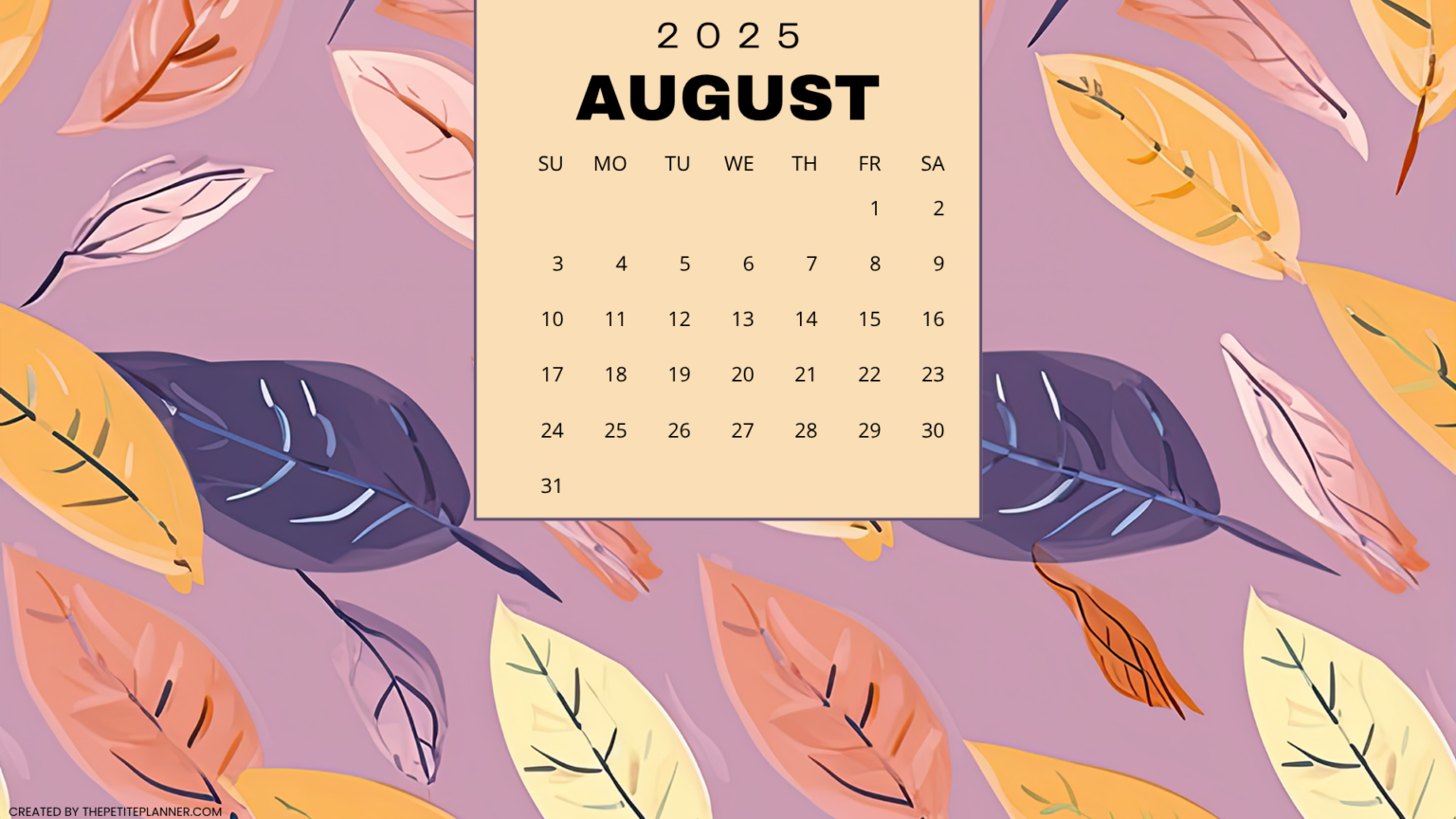 Free August Wallpaper (Desktop)