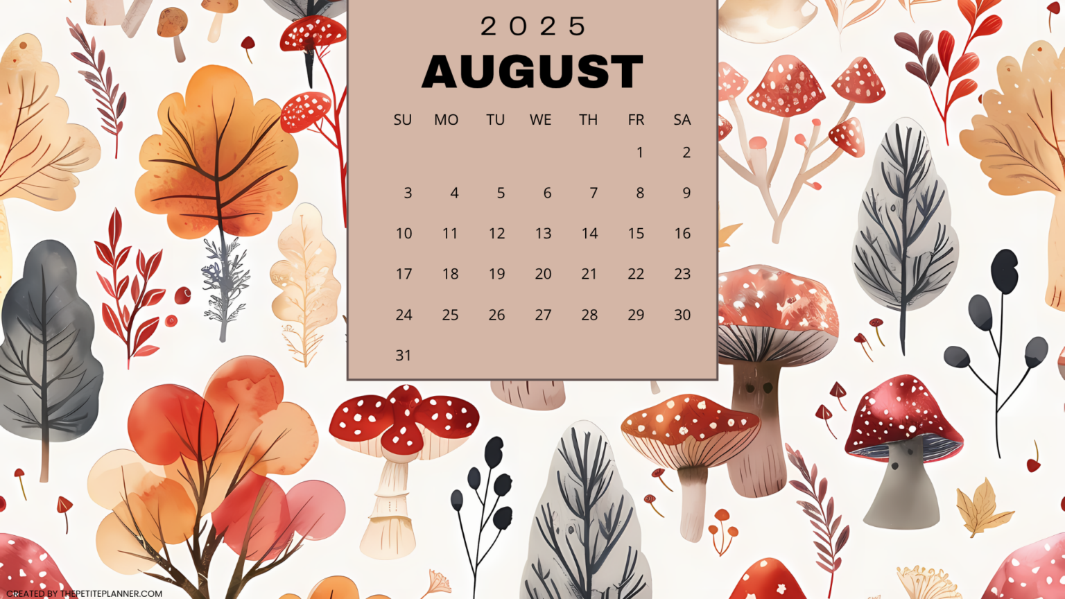 Free August Wallpaper (Desktop)
