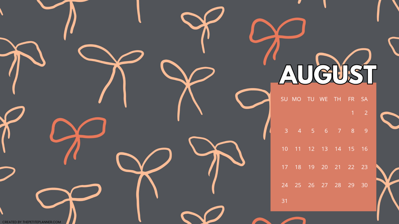 Free August Wallpaper (Desktop)