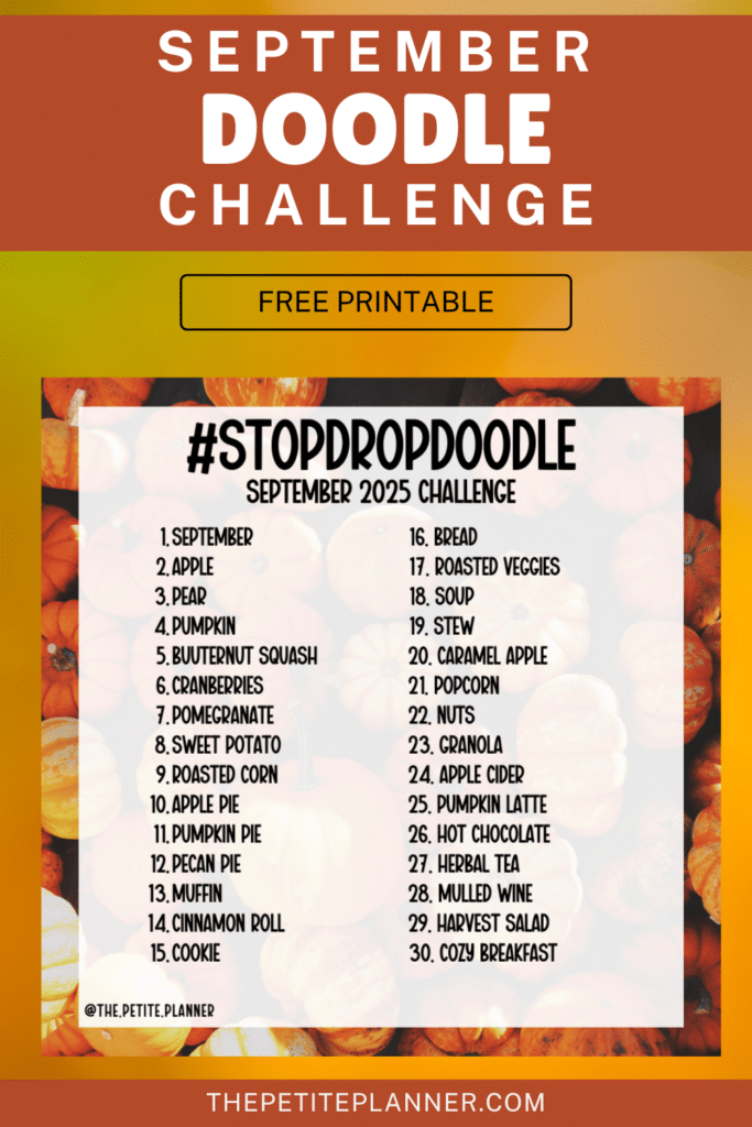 SEPTEMBER Doodle Challenge w/ FREE Printable!