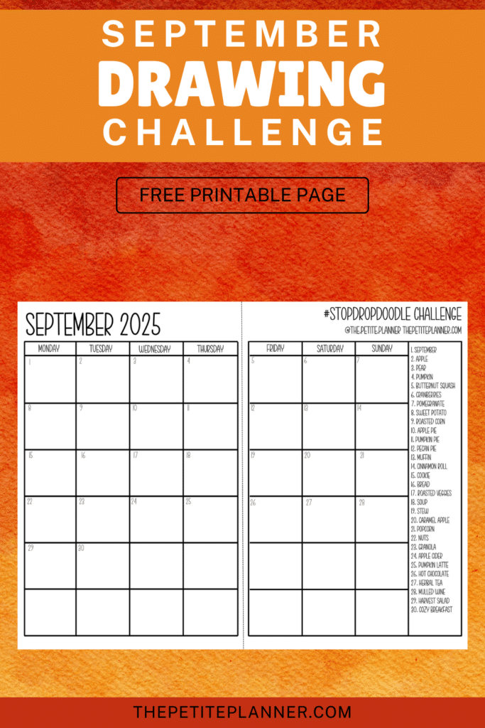 SEPTEMBER Doodle Challenge w/ FREE Printable!
