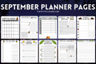 Printable September Planner Pages (Calendar, Habit Tracker)