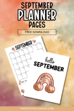 Printable September Planner Pages (Calendar, Habit Tracker)