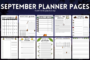 Printable September Planner Pages (Calendar, Habit Tracker)