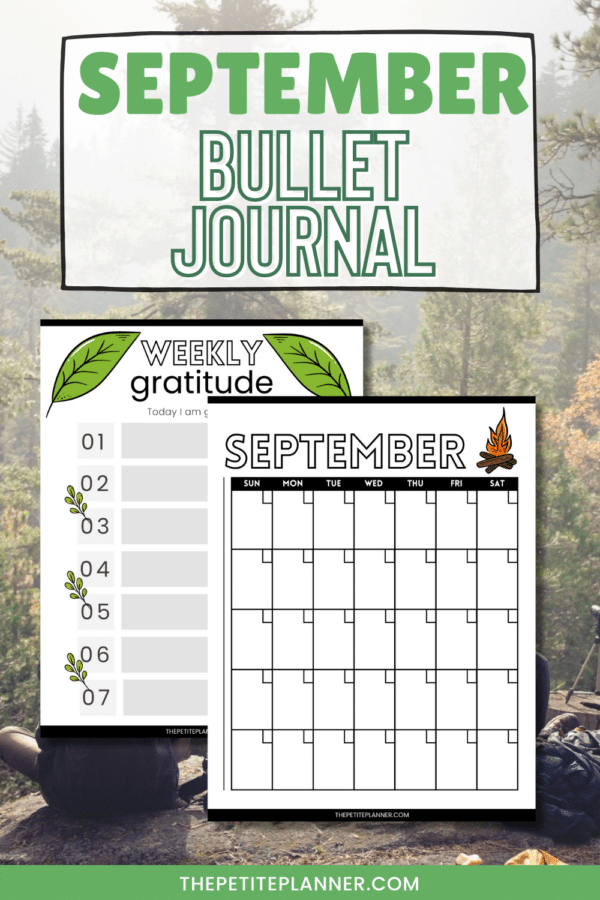 Printable September Planner Pages (Calendar, Habit Tracker)
