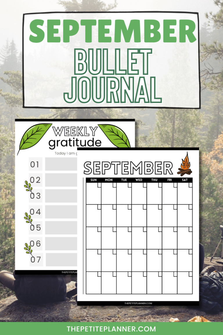 Printable September Planner Pages (Calendar, Habit Tracker)