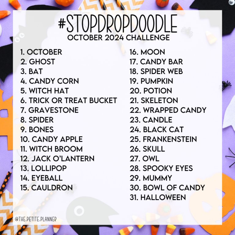 OCTOBER Doodle Challenge w/ FREE Printable!