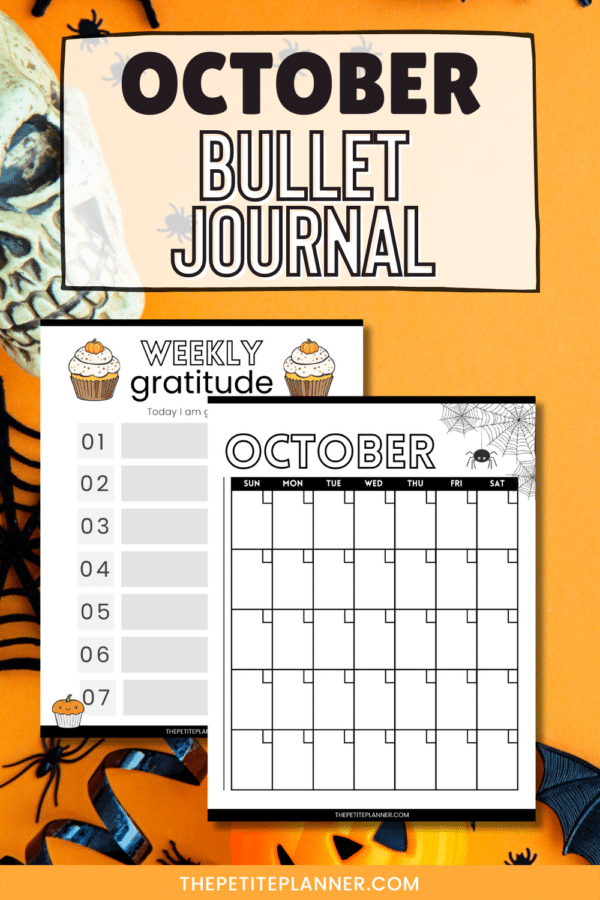 Printable October Planner Pages (Calendar, Habit Tracker)