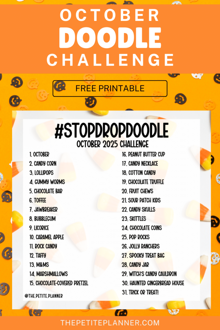 OCTOBER Doodle Challenge w/ FREE Printable!