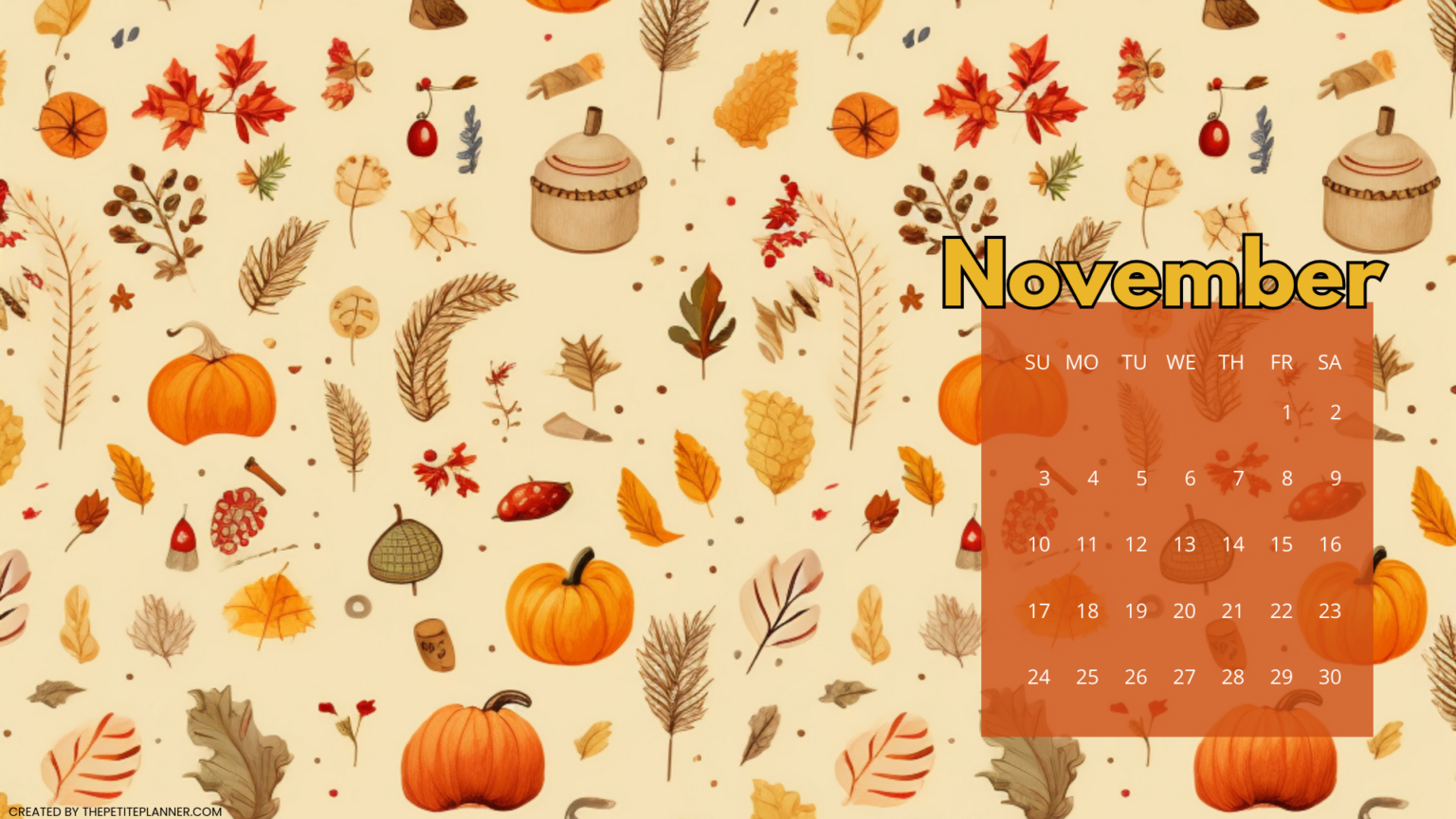 November Wallpaper for Desktop (Free Downloads!)