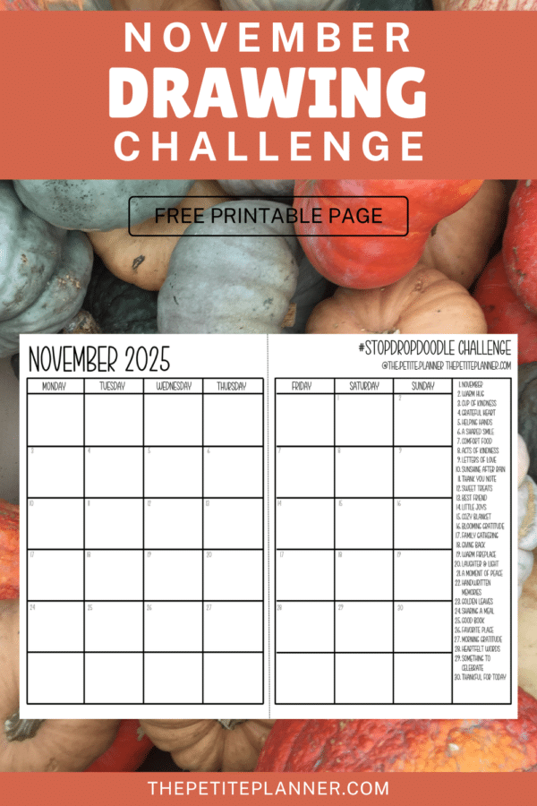 Try it! November Doodle Challenge with FREE Printable!