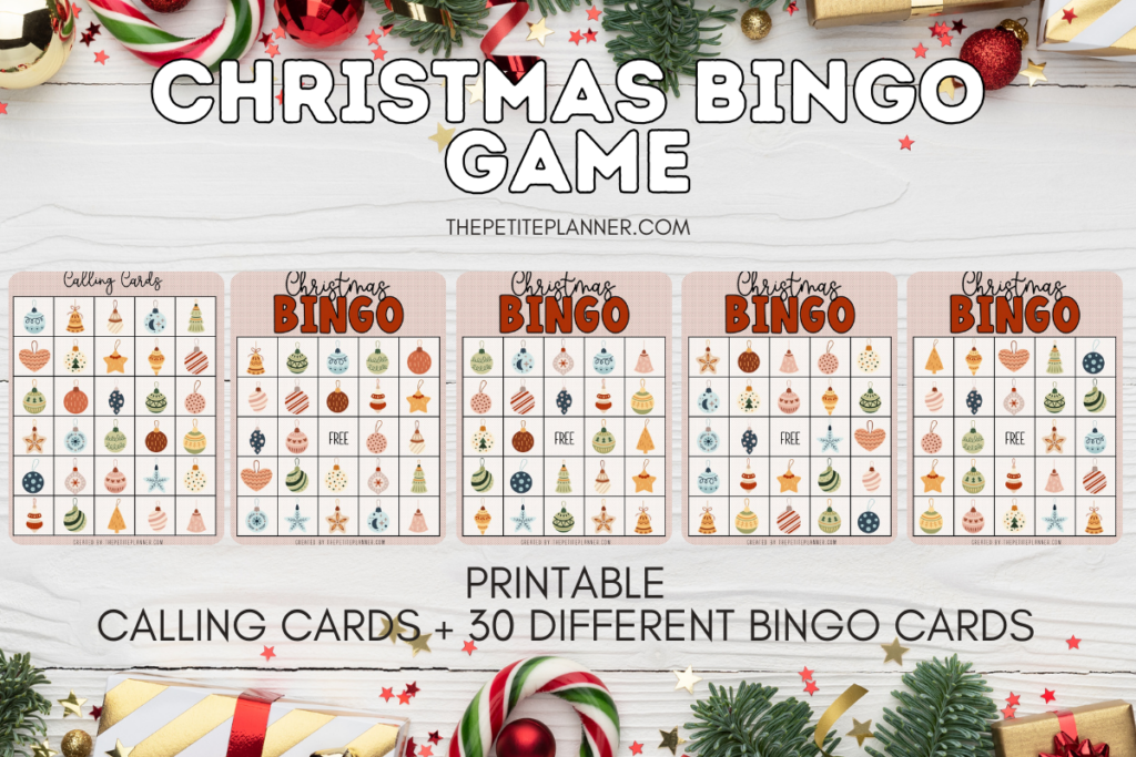 Christmas Bingo Game (30 Different Cards!)