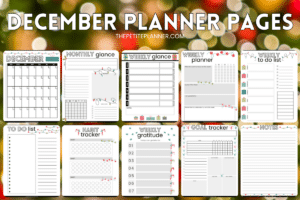 Printable December Planner Pages for the Holidays & Winter
