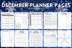 Printable December Planner Pages for the Holidays & Winter