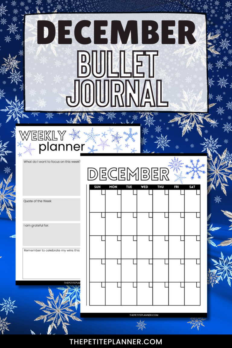 Printable December Planner Pages for the Holidays & Winter