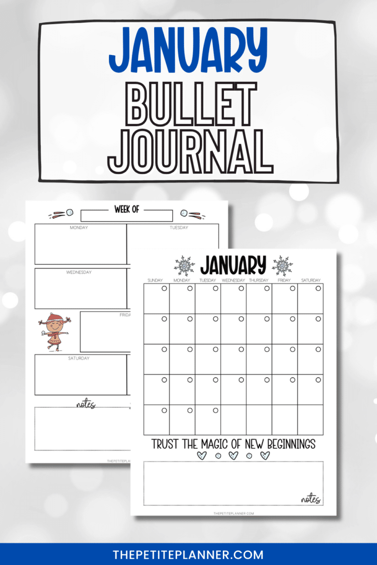 January Planner Pages to Kick Off the New Year!