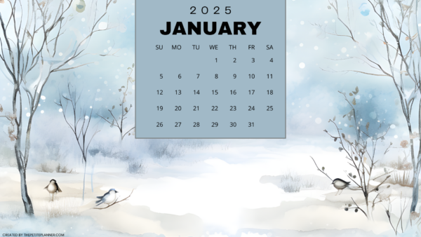 January Desktop Wallpapers for 2025!
