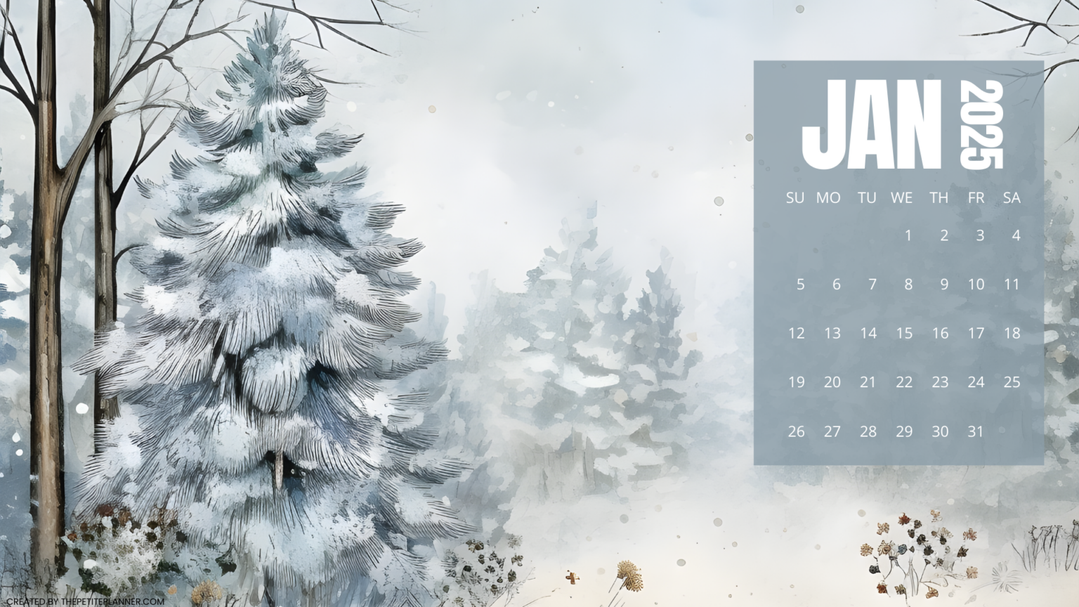 January Desktop Wallpapers for 2025!