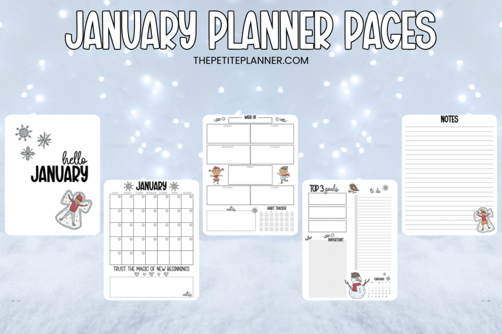 January Planner Pages to Kick Off the New Year!