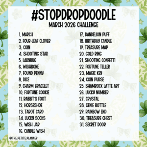 March Drawing Challenge with FREE Printable!