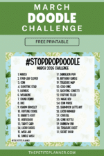 March Drawing Challenge with FREE Printable!
