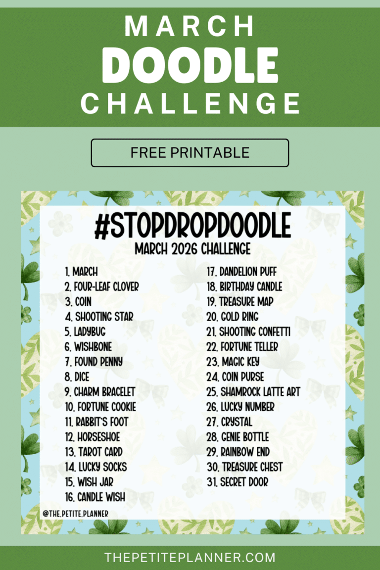 March Drawing Challenge with FREE Printable!