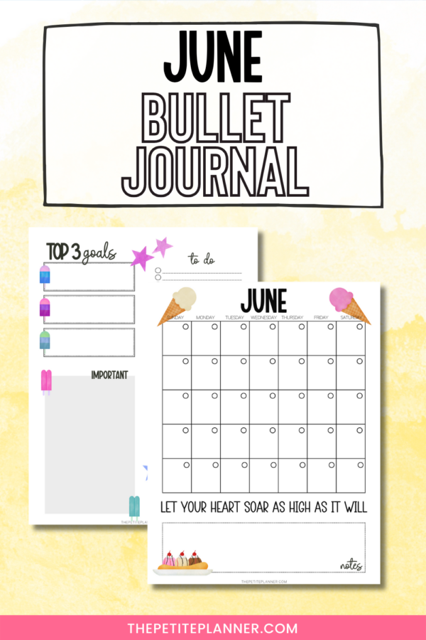 Printable June Planner Pages (Calendar, Habit Tracker & More!)