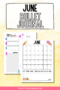 Printable June Planner Pages (Calendar, Habit Tracker & More!)