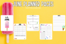 Printable June Planner Pages (Calendar, Habit Tracker & More!)