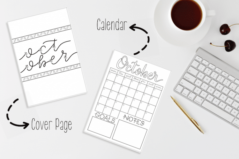 October 2018 Bullet Journal Setup Printable + Freebie ⋆ The Petite Planner