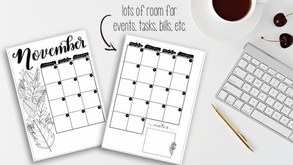 November 2018 Printable Bullet Journal Setup ⋆ The Petite Planner