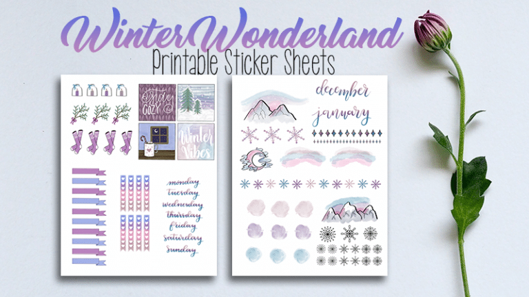 Winter Wonderland Printable Stickers ⋆ The Petite Planner
